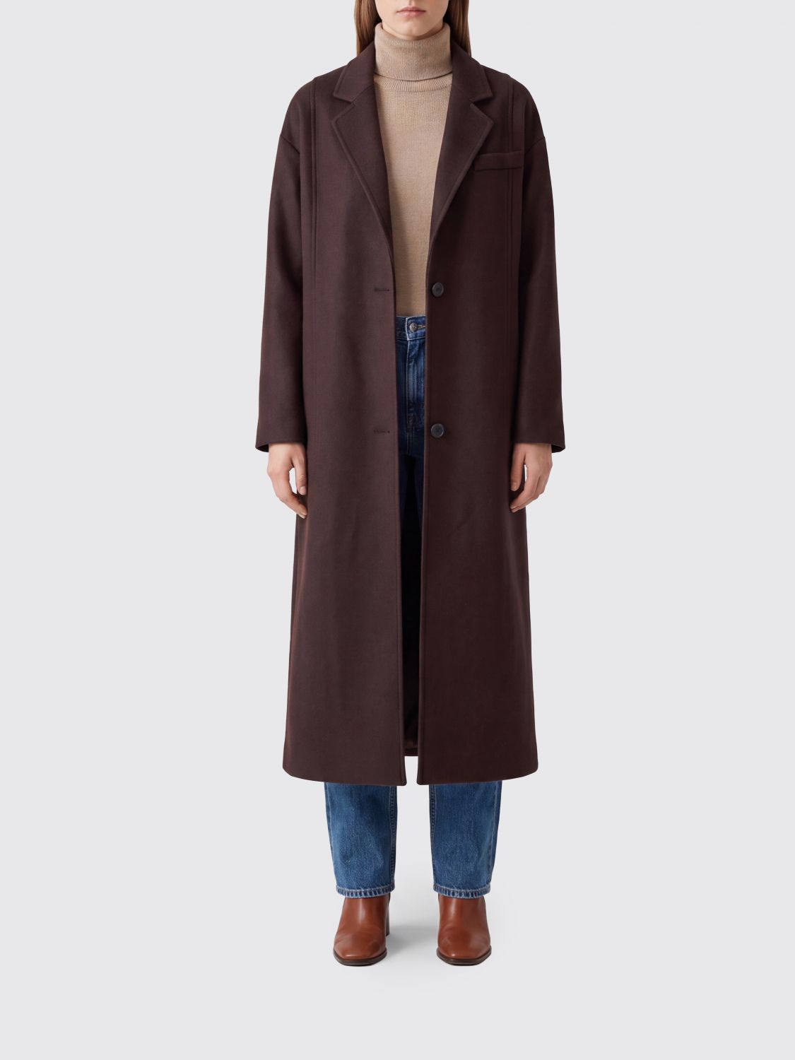 VICTORIA BECKHAM Victoria Victoria Beckham Single-Breasted Long Virgin Wool Blend Coat